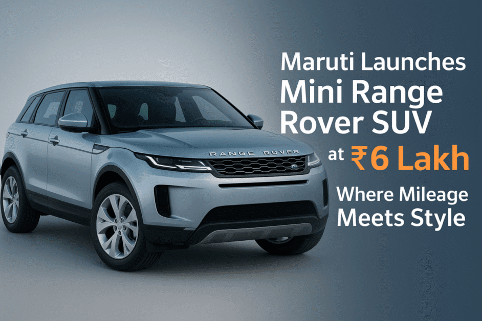 Maruti Mini Range Rover SUV ₹6 Lakh: Mileage Meets Style