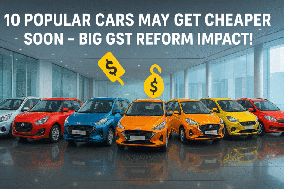 10 Popular Cars Getting Cheaper Soon Due to GST Reforms 2025